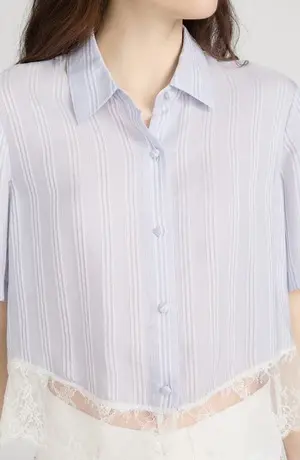 FRAME The Stripe Silk Shirt