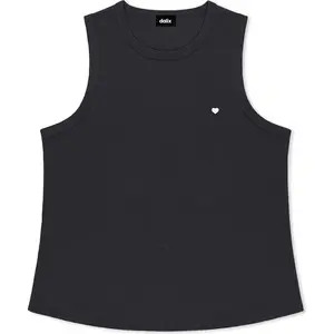 DALIX Lil Heart Cotton Jersey Tank - Ink Blue