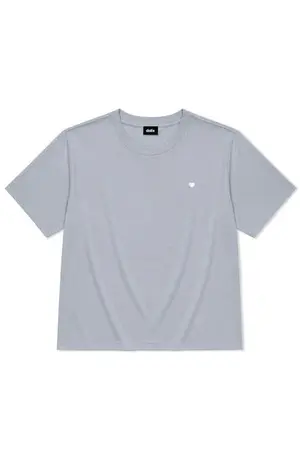 DALIX Lil Heart Relaxed Midweight Jersey Tee Powder