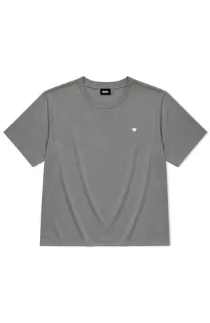 DALIX Lil Heart Relaxed Midweight Jersey Tee Shadow