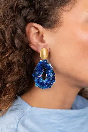 LOTT.GIOIELLI Sequin Drop Statement Earrings