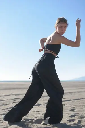 NUAJE NUAJE Mia Linen Twill Wide-leg Pants