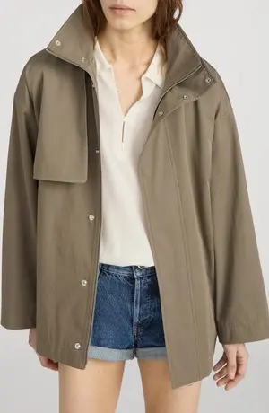 FRAME The Short Field Trench Coat - Army