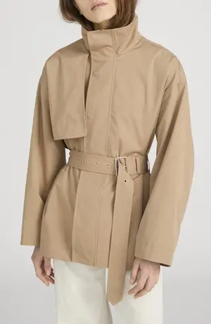 FRAME The Short Field Trench Coat - Khaki