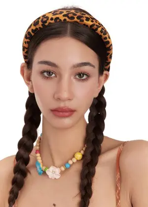 OLAH Leopard Silk Headband