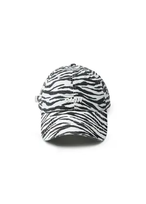 OLAH Crystal Embellished Silk Scrunchie - Zebra