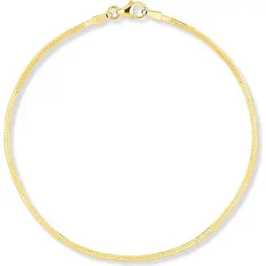 Bony Levy 14k Gold 1mm Herringbone Chain Bracelet
