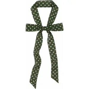 OLAH Le Petit Dot Silk Hair Ribbon Scarf - Olive