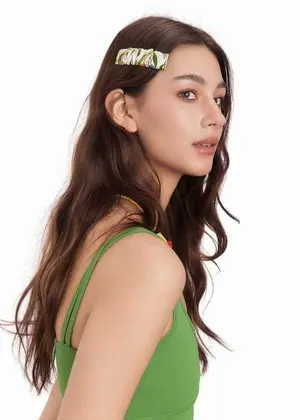 OLAH Tulip Silk Hair Barrette Clip
