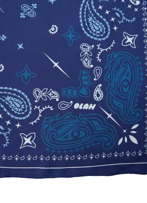 OLAH Paisley Silk Bandana Scarf