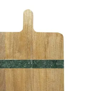 FORESIDE HOME AND GARDEN Cillian Dark Green Tall Marble Serving Board