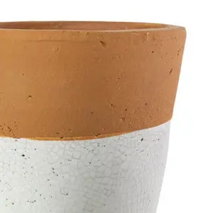 FORESIDE HOME AND GARDEN Terracotta Bottom Dipped Terracotta Planter