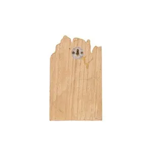 FORESIDE HOME AND GARDEN Rustic Wall Hook Natural Wood & Metal