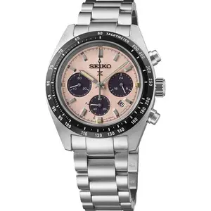 SEIKO WATCHES Prospex Speedtimer Solar Chronograph Bracelet Watch - Pink