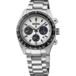SEIKO WATCHES Prospex Speedtimer Solar Chronograph Bracelet Watch - White