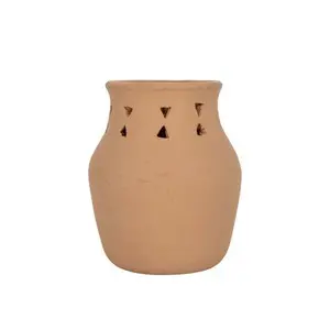 FORESIDE HOME AND GARDEN Southwest Cutout Vase Terracotta - Orange