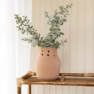 FORESIDE HOME AND GARDEN Southwest Cutout Vase Terracotta