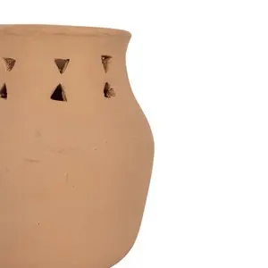 FORESIDE HOME AND GARDEN Southwest Cutout Vase Terracotta