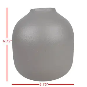 FORESIDE HOME AND GARDEN Textured Vase Metal