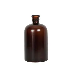 FORESIDE HOME AND GARDEN Wrapped Neck Vase Amber Glass & Metal - Brown