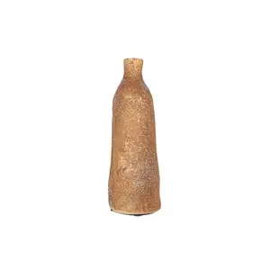 FORESIDE HOME AND GARDEN Textu Glaze With Center Hole Vase Rust Stoneware