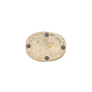 FORESIDE HOME AND GARDEN Textu Glaze With Center Hole Vase Rust Stoneware