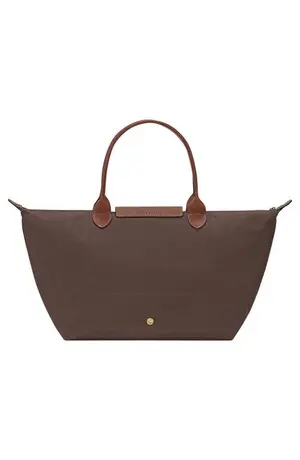 Longchamp Le Pliage Large Top Handle Bag - Mocha