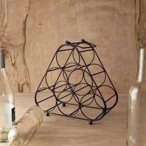 FORESIDE HOME AND GARDEN Six Bottle Wine Holder Metal