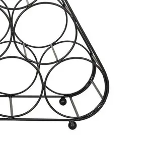 FORESIDE HOME AND GARDEN Six Bottle Wine Holder Metal