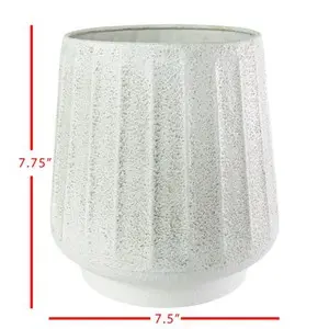 FORESIDE HOME AND GARDEN Fluted Sandy Planter Metal