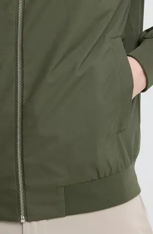 CASUAL FRIDAY Lightweight Zip-up Windbreaker Jacket With Rib-knit Trims