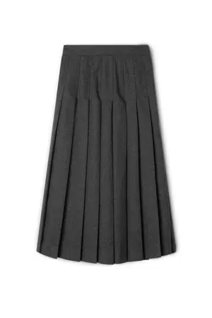 MAXMRKT Pleated With Invisible Zipper Skirt - Charcoal