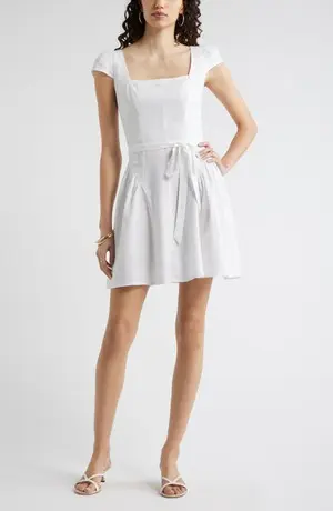 Chelsea28 Fit & Flare Minidress - White