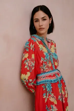 RAISHMA Printed Midi Dress