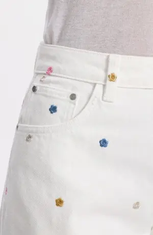 BAYEAS Embroidered High Waist Ankle Barrel Jeans