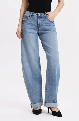 BAYEAS Low Rise Barrel Jeans