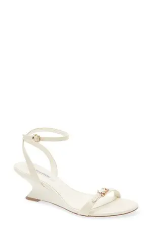 Steve Madden Zaloma Ankle Strap Wedge Sandal - Bone