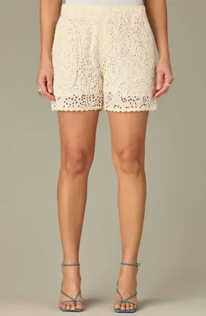 Wit & Wisdom Cotton Eyelet Shorts - Ecru