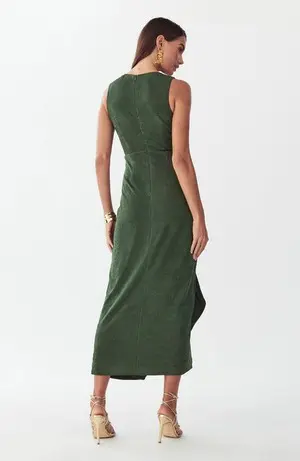 BWLDR Andi Midi Dress - Dark Olive