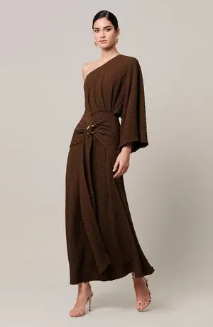 SAVEL Ellie Midi Dress - Chocolate