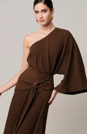 SAVEL Ellie Midi Dress - Chocolate