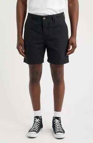 IMPERFECTS Courier Craft Canvas Shorts - Obsidian