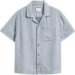 IMPERFECTS The Cliffs Summer Cloth Camp Shirt - Indigo Solid