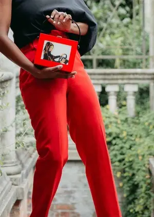 LARALLAN Jamilah Acrylic Top Handle Bag