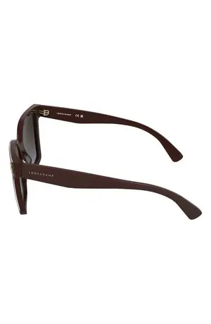 Longchamp Roseau Modified Rectangular Sunglasses - Wine