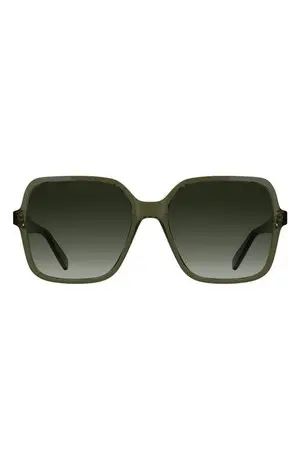 Longchamp Modified Rectangular Sunglasses - Transparent Khaki