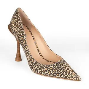 BETZÁBE Thalia Pointed Toe Pump - Tan Ocelot Suede