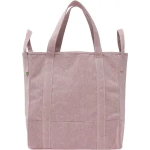 VOWELS Minimalist Chambray Tote Bag Pink