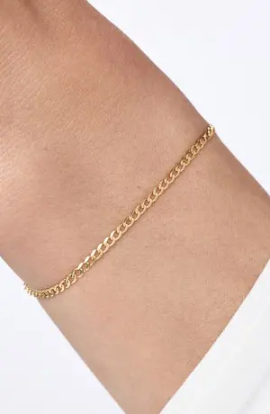 ANA LUISA Solid Yellow Mini Curb Chain Bracelet