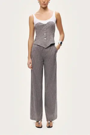 NOCTURNE Wide Leg Tailored Pants